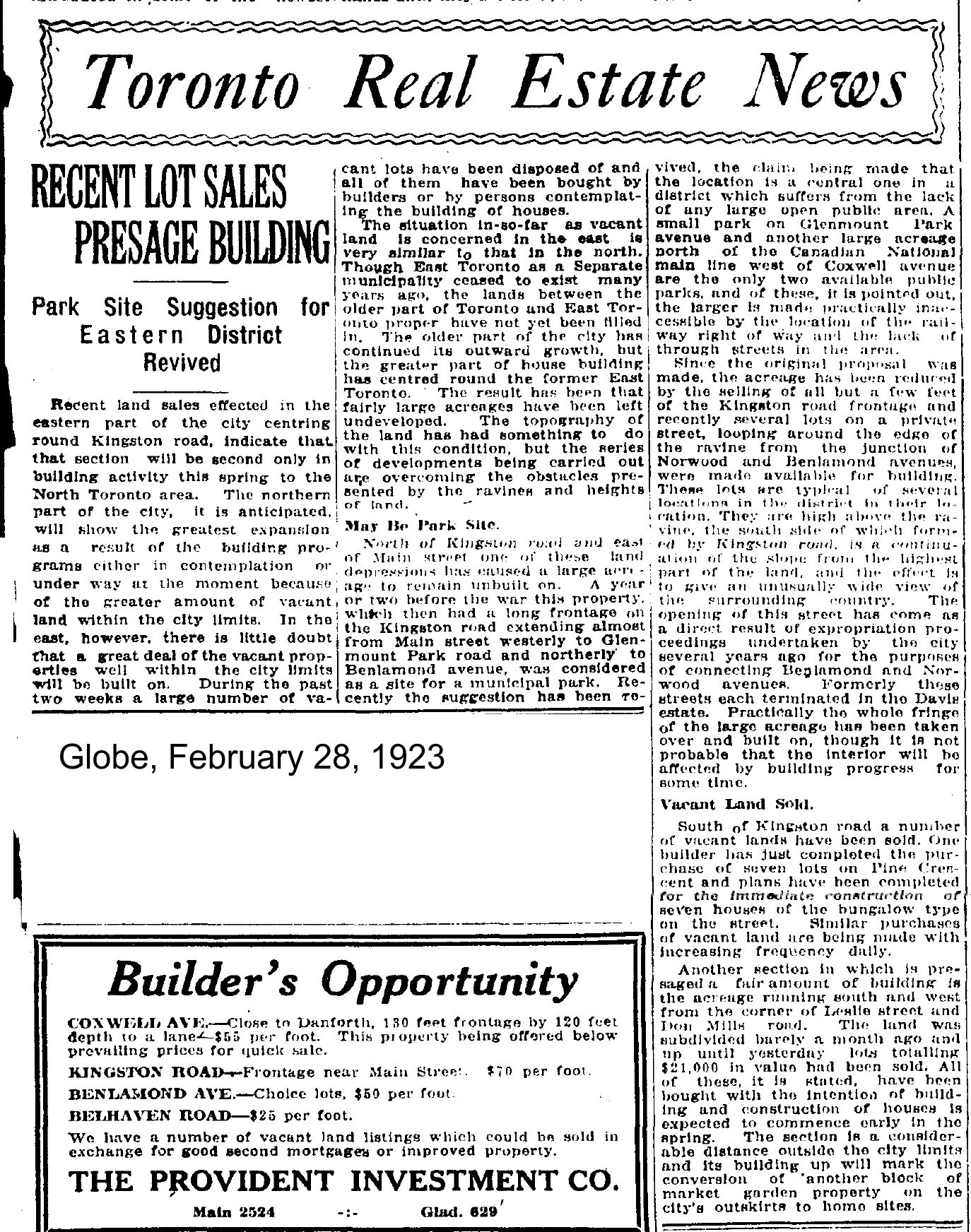 February 28 in our history – The Midway Historical Society of Toronto